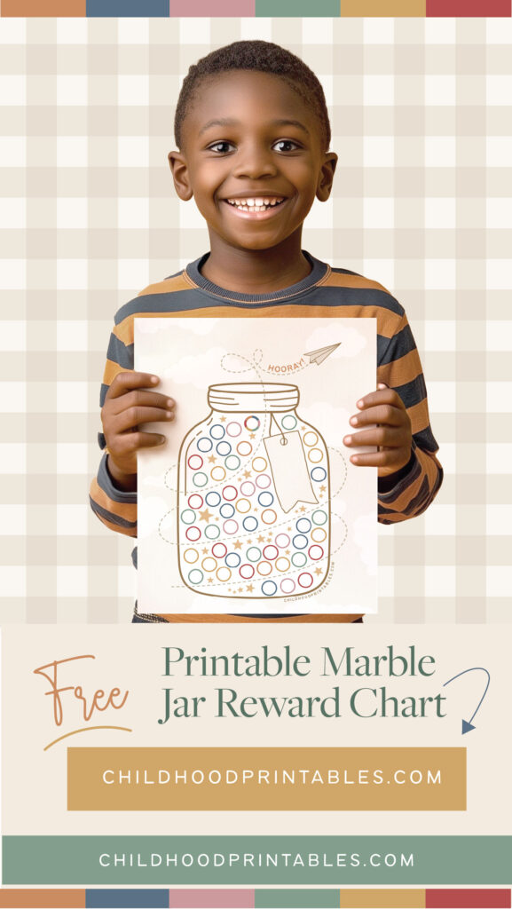 Free Printable Marble Jar Reward System for Kids - Childhood Printables