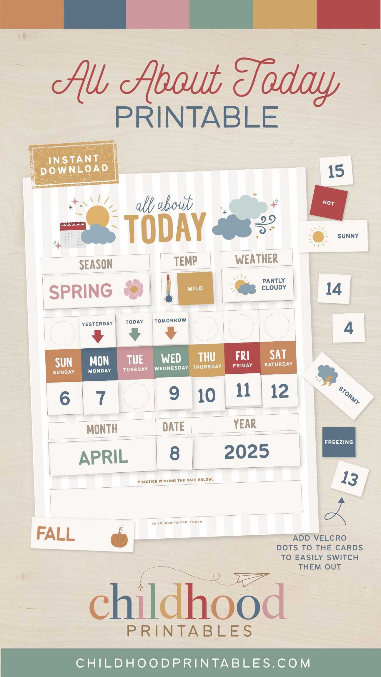 All About Today, Morning Time Printable - Childhood Printables